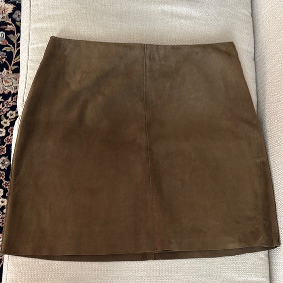 Theory | Skirts | Nwt Theory Military Metisas Lamb Suede Irenah Lined ...